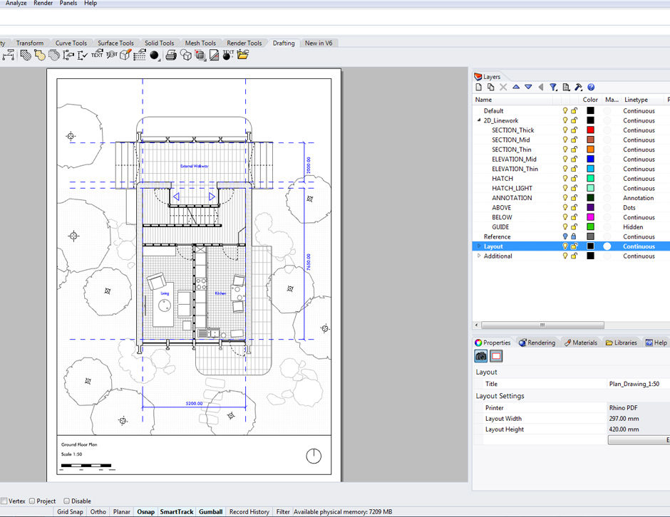 Tutorial - Rhino Basics 01 - 2D Plan Drawing