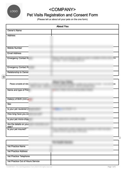 Support 4 Pet Business | Form Template Packs for Pet Sitters, Pet ...