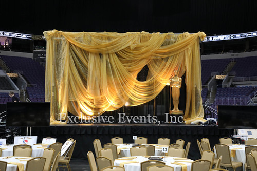 Old Hollywood Gold Stage | Exclusive Events Inc