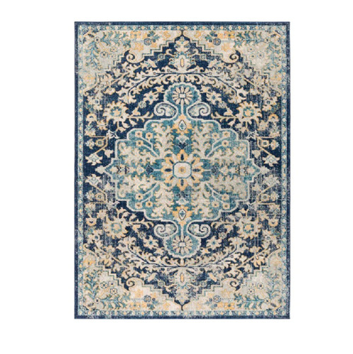 Boho Medallion Blue Area Rug | Exclusive Events Inc