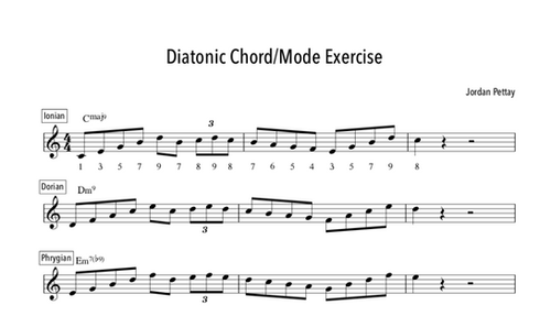 Diatonic Chord/Mode Exercise | Jordan Pettay