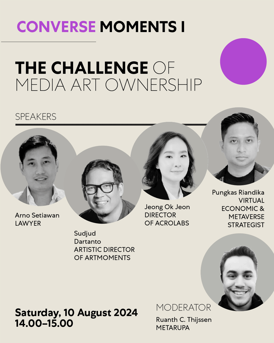 Art Talk Moderators & Speakers Line Up at ArtMoments 2024