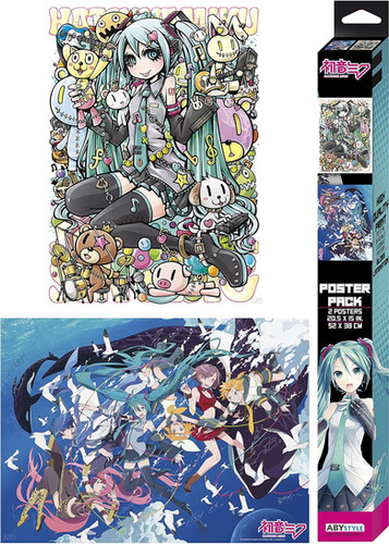 ABYSTYLE Hatsune Miku Unframed Boxed Poster 15" x 20" Includes 2 Mini ...
