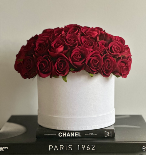 Luxury Red Rose Hat Box | Angel Candle Company