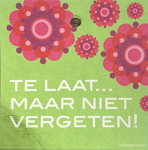 Te laat... maar niet vergeten! | Alpina