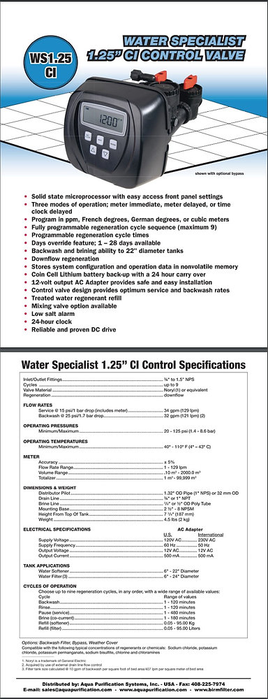 Clack Ws1 25 Ci Nsf Control Valve