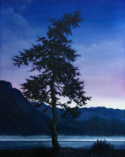 “Solitude is beautiful” 14”x11” Original Oil Painting | SarahBoileauArtwork