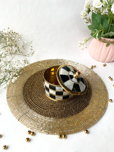 Checked Black & White Jewelry Box (Large) 1pc. | Kraftkart