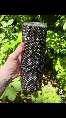 Snakeskin Metallic 20oz Glass Rhinestone | LMFcraFts