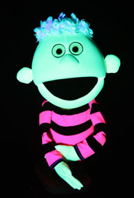 Blacklight Puppets from PlaySoup