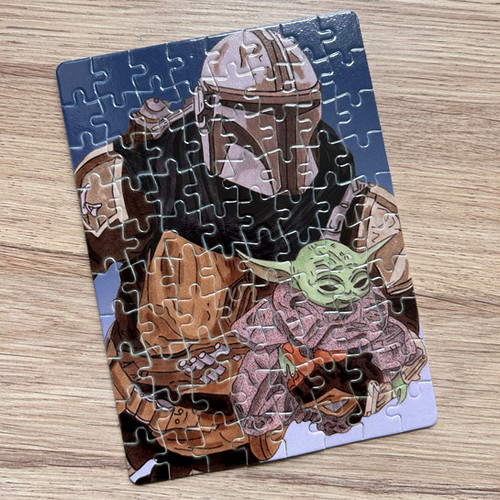 Mandalorian and Grogu jigsaw puzzle, 80 pieces, 19cm x 13cm | Card By ...