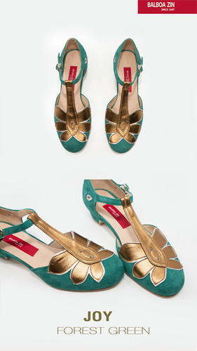 JOY - Forest Green Suede | BalboaZinShoes
