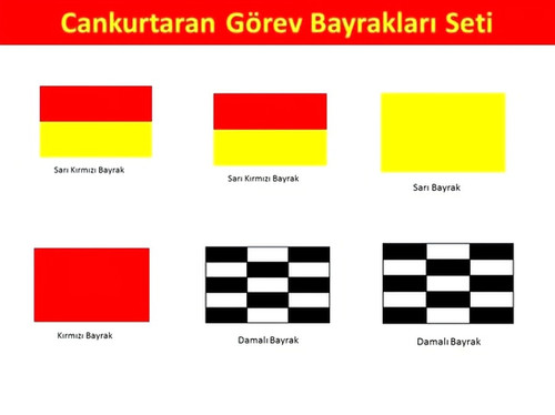 Cankurtaran Bayrak Seti Mavi Bayrak için 6'li set | TSSFCankurtaran