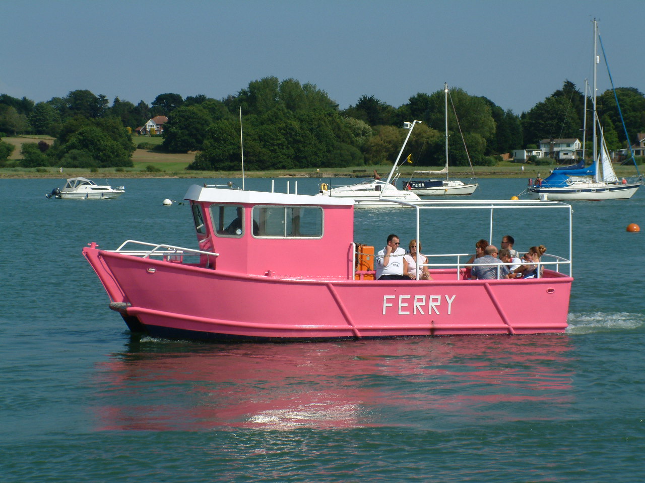 Oil Pink Ferryboat Art & Collectibles etna.com.pe