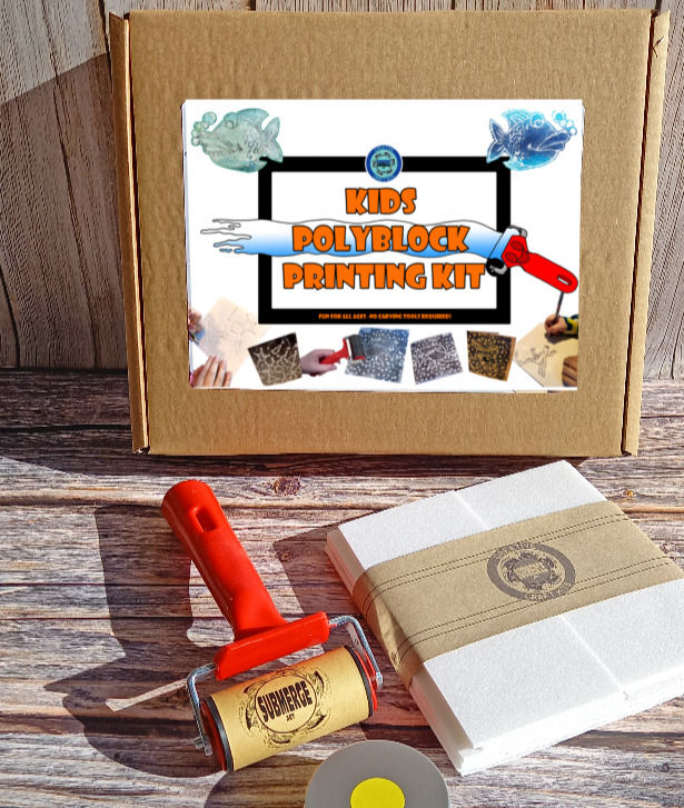 Poly block printing craft kit for kids with everything you need to get ...