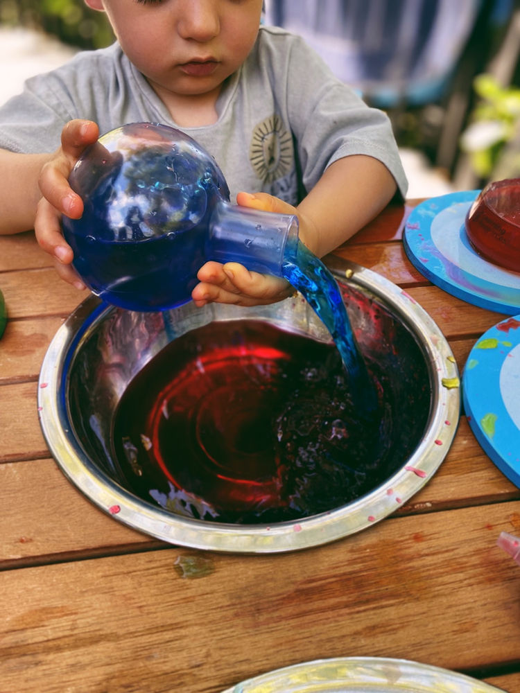 Invitation to Explore Color Theory Through Water Play