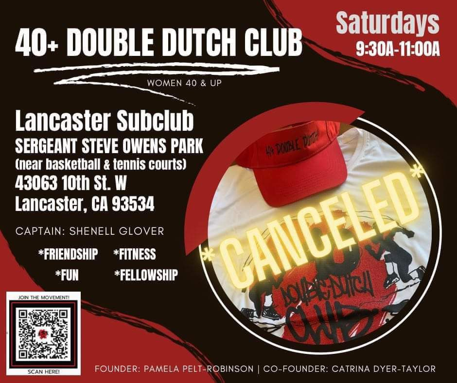 Cancelled Meet Up | 40+Double Dutch Club