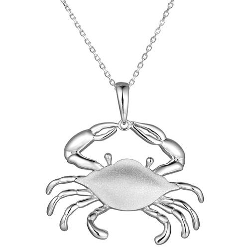 Sterling Silver Crab .925 Pendant with chain | Guzzi Jewelers
