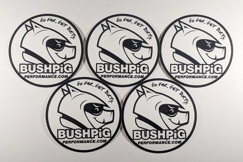 Bushpig Performance Sticker 5-pack (black and white) | Bushpig Performance