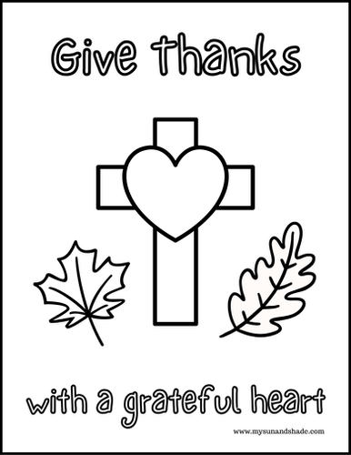 “Give Thanks with a Grateful Heart” – Fall Craft Activity Coloring Page ...
