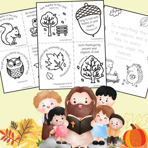 'Fall Bible Verse Craft for Kids: Autumn Coloring & Craft Pages'