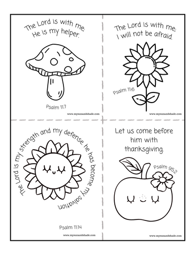 The Lord is With Me I Will Not Be Afraid: Psalm 11:6 Coloring Page | My ...