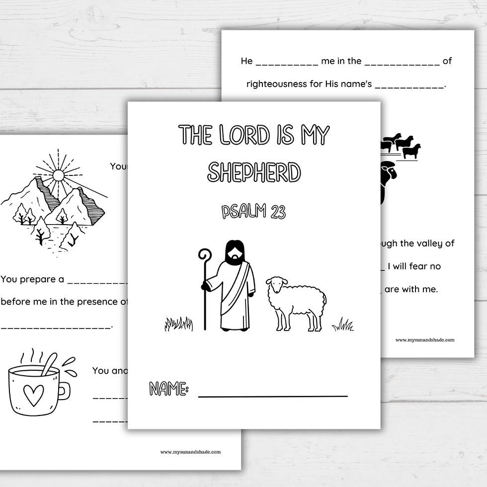 psalm 23 kjv coloring page