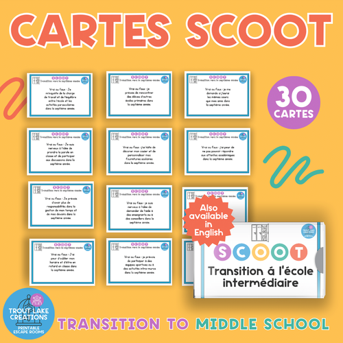 [French Version ] Scoot - Transition to Middle School | Canoes & Creativity