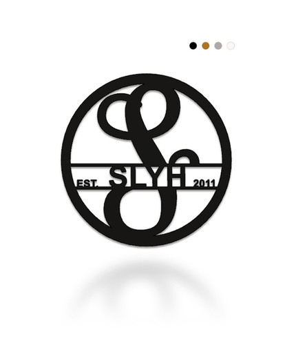 Script Circle Monogram | MYW - Metal Your Way