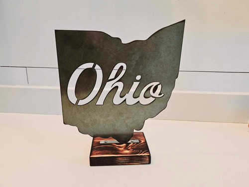 Wire Brushed Rustic Ohio Stand - Style 2 | MYW - Metal Your Way