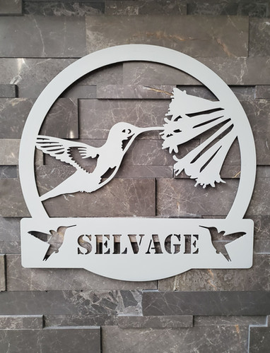 Hummingbird Welcome Metal Sign | MYW - Metal Your Way