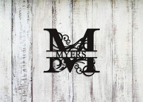 Split Letter Monogram | MYW - Metal Your Way