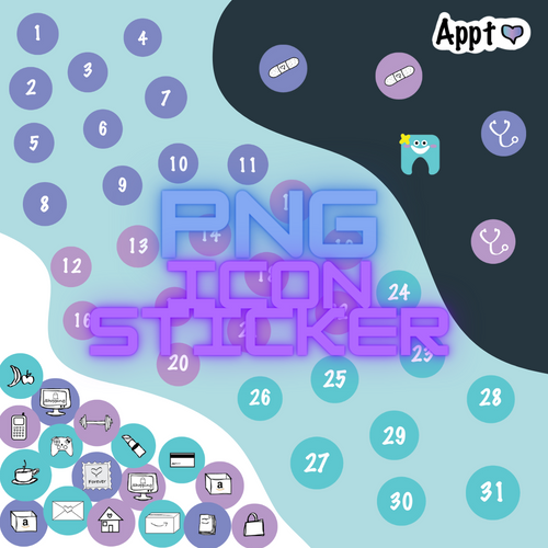 Digital Planner icons Stickers | HaloPlannerStore