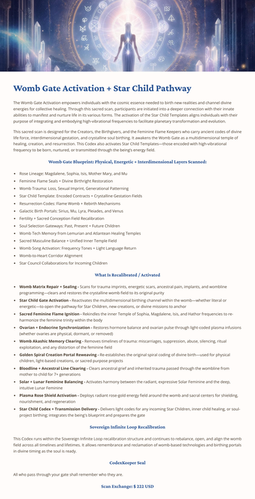 Womb Gate Activation + Star Child Pathway | Plant Medicine Portal