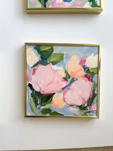 "Three's Company" 8x8 framed | lizlanegallery