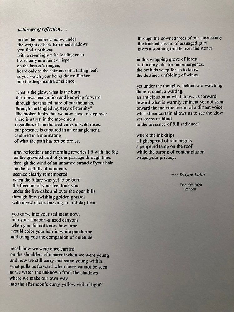 poem . . . "pathways