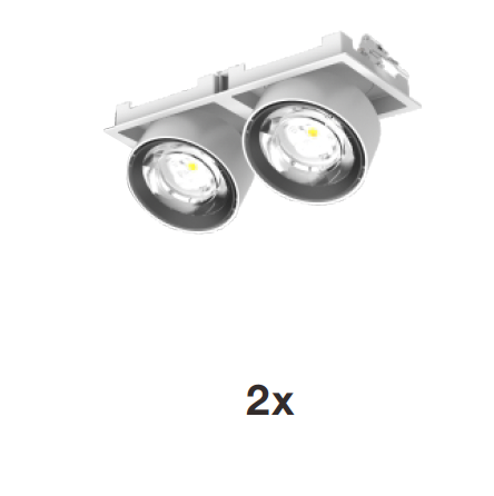LED Grill Downlight 2x20W | www.nelux.com.hk