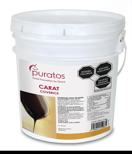 COBERTURA CARAT CHOCOLATE PURATOS CUBETA 3KG | La Condesa Materias