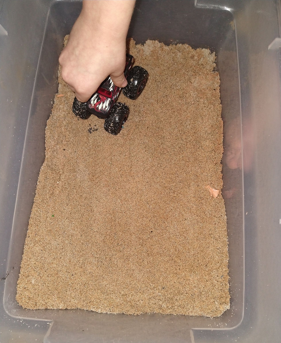 DIY Monster Jam Arena Sensory Play
