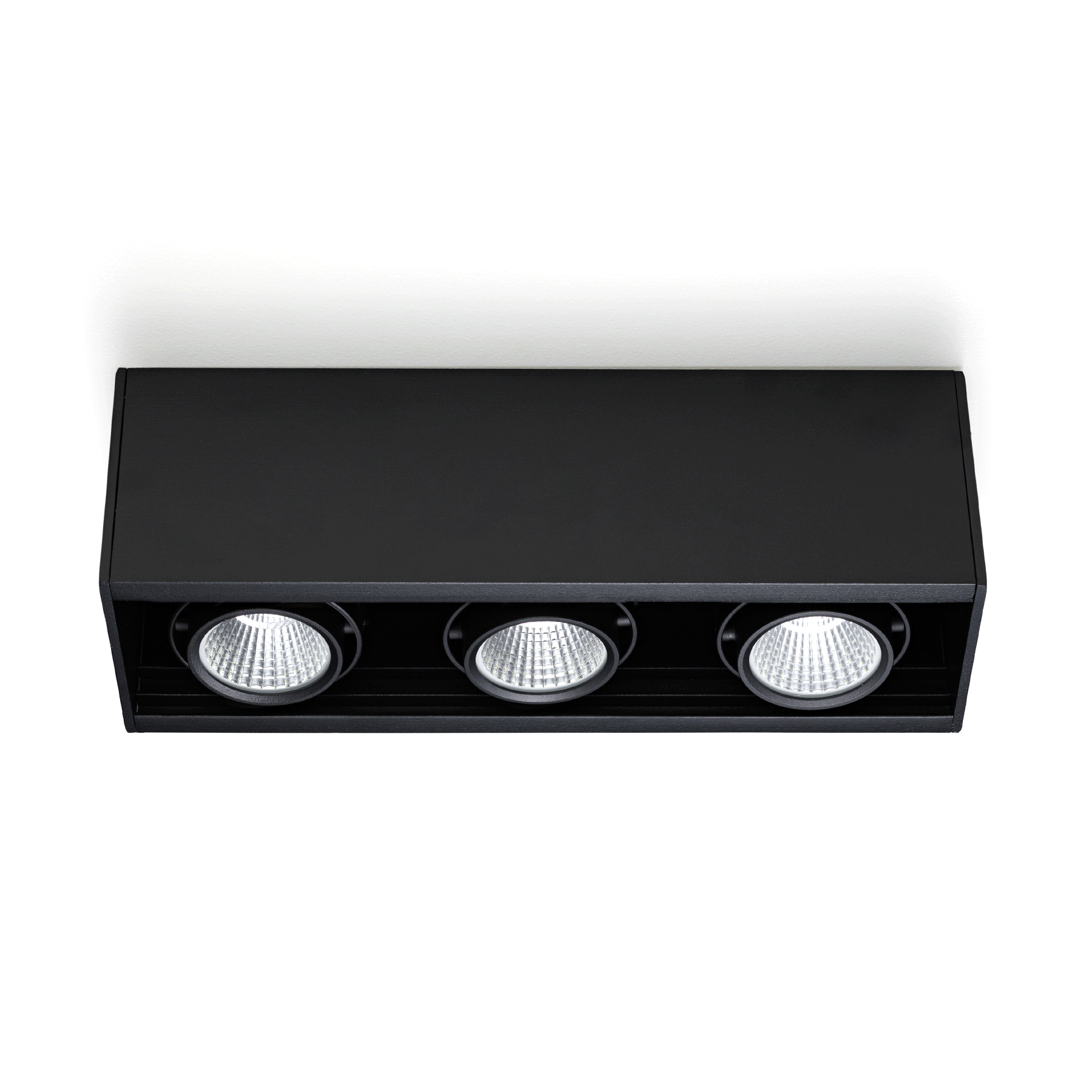 Black Adjustable Ceiling Mounted Spot Lights - 3 Lamps | Noahathome