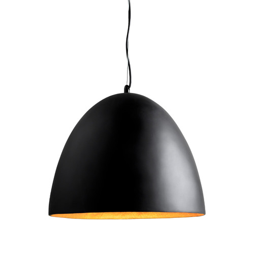 Abbie-gAle Resin 3-Light Matte Black Chandelier with Gold Lined Drum ...