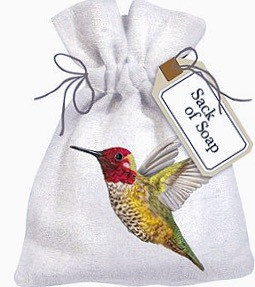 Hummingbird Sack of Soap | the-fat-finch
