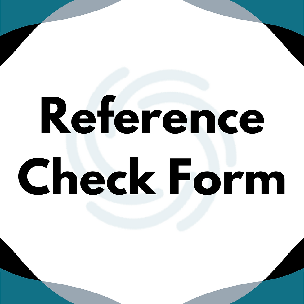 Reference Check Form | Conceptual HR