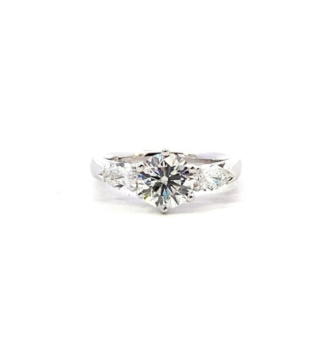 Round and Pear Shape Trilogy Diamond Ring | Martin Rogers