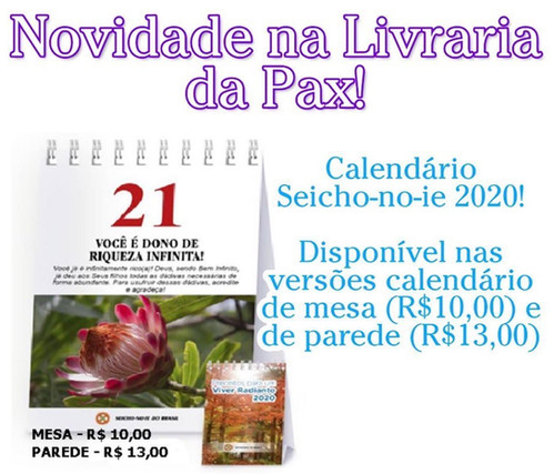 Calendário Seicho-no-ie 2020 | PAX