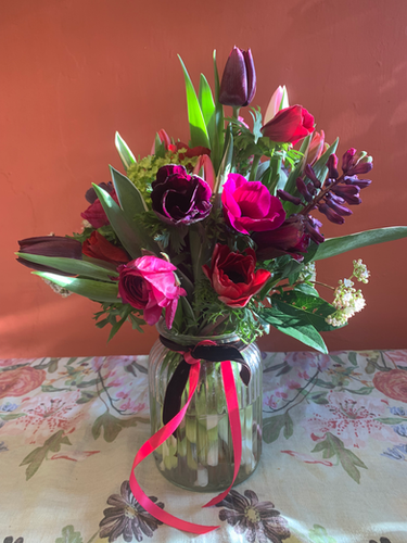 Spring Love in a jam jar | Rambling Rose