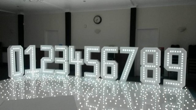 4ft Light Up Letter & Number Hire Essex - Marky Mark Entertainment