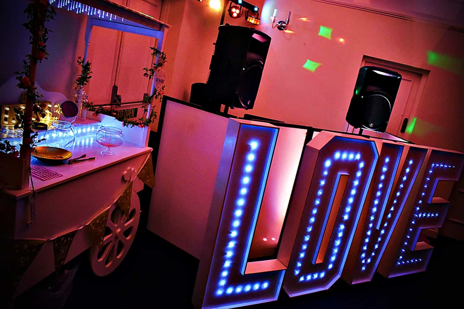 4ft Light Up Letter & Number Hire Essex - Marky Mark Entertainment