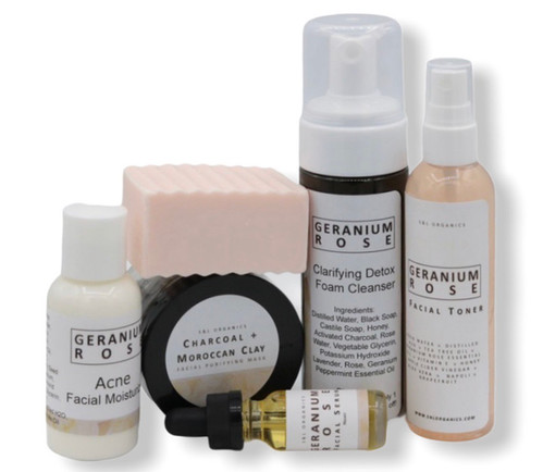 Geranium Rose Acne & Moisture Facial Line | snlorganics
