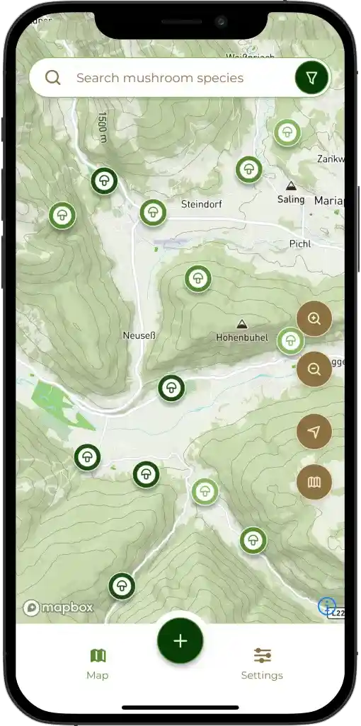 Mushroom Spot - over 300000 spots on a map